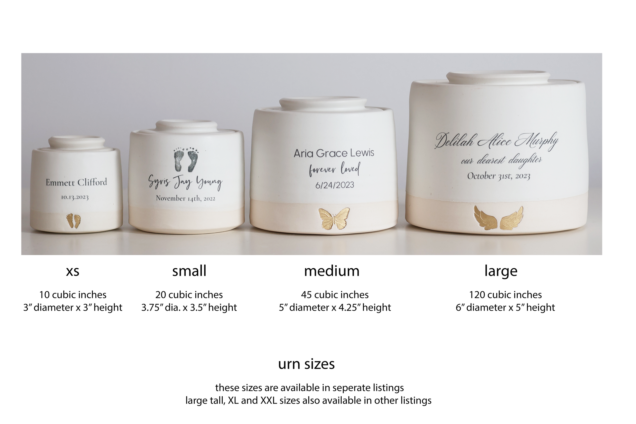 Handmade Custom Photo Infant Urn – modern pottery urn